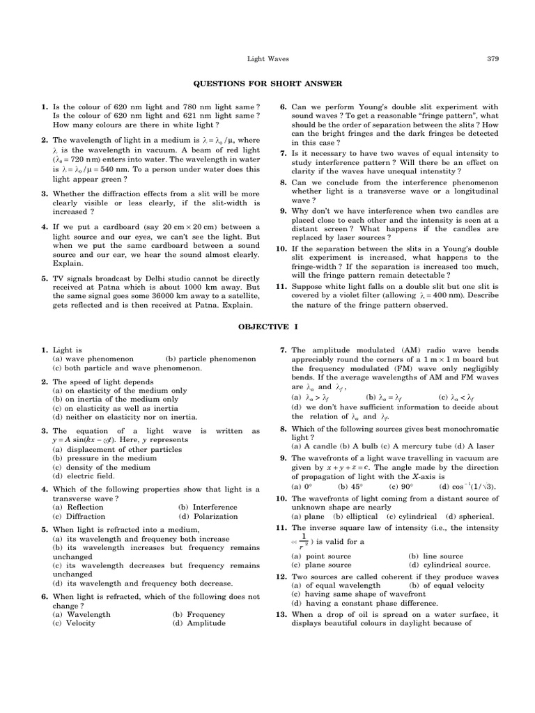 C17-Light Waves | PDF