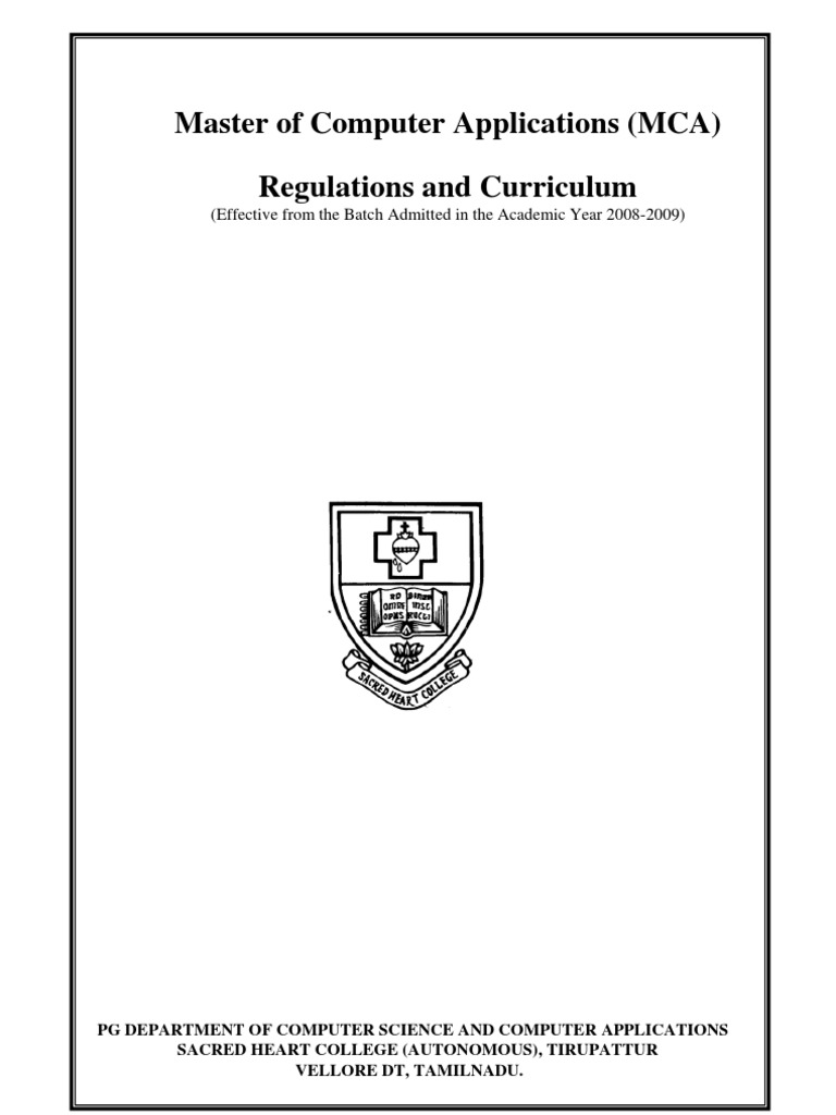 MCA Curriculum | PDF | C++ | Java Server Pages