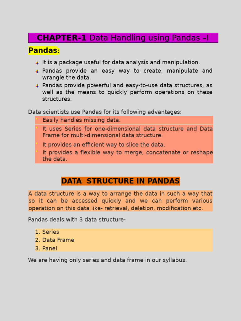 Pandas Class 12 Ncertttt | PDF | Comma Separated Values | Data Management