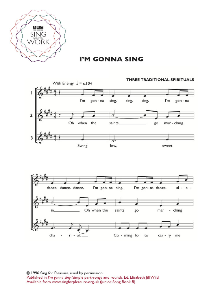 Gonnasing Sheetmusic | PDF