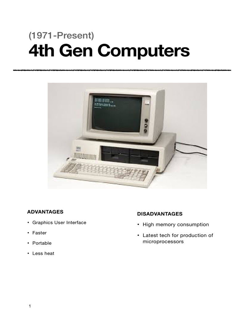 4th Gen Computers: (1971-Present) | PDF