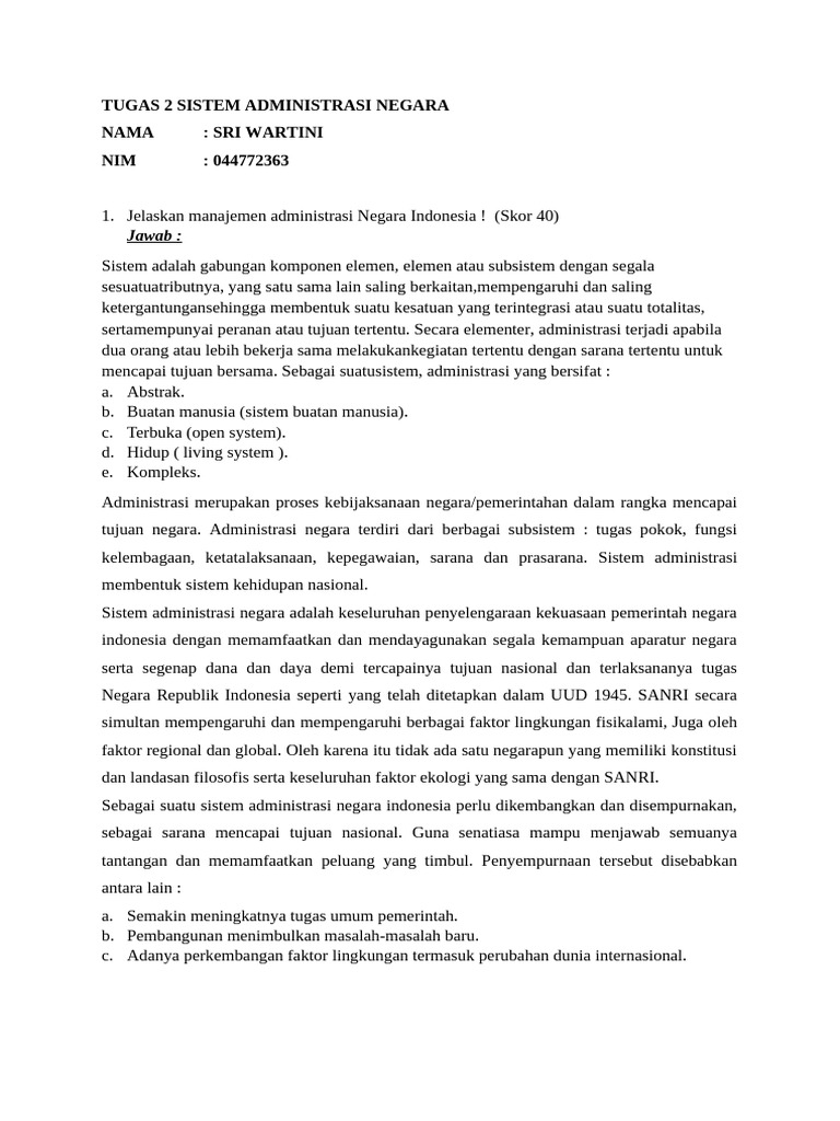 Administrasi Negara Indonesia | PDF
