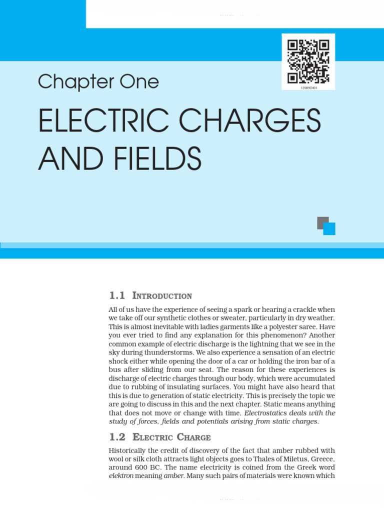NCERT Highlights - Electrostatics | PDF | Electromagnetism | Electric ...