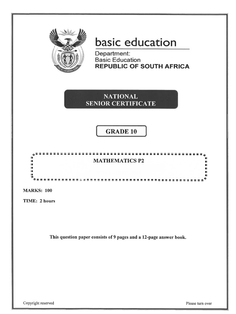 Mathematics P2 | PDF