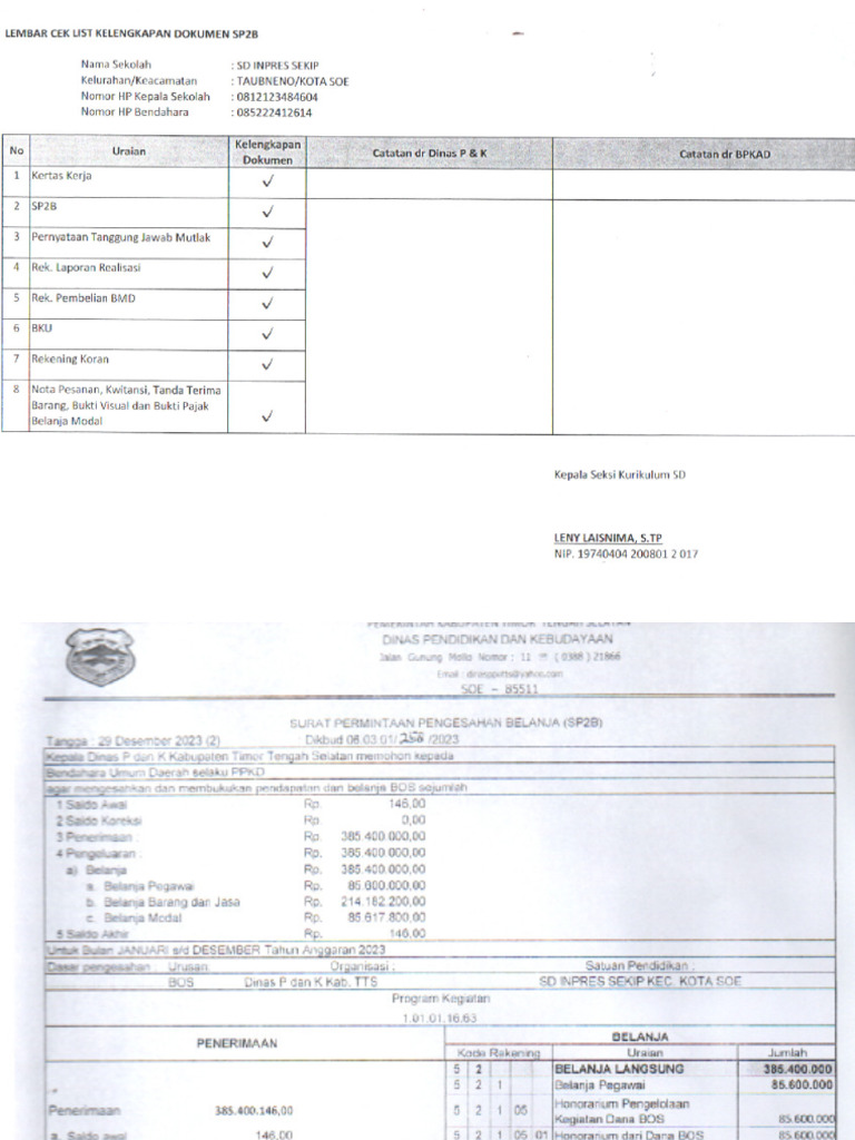 Sp2b Sdi Sekip | PDF