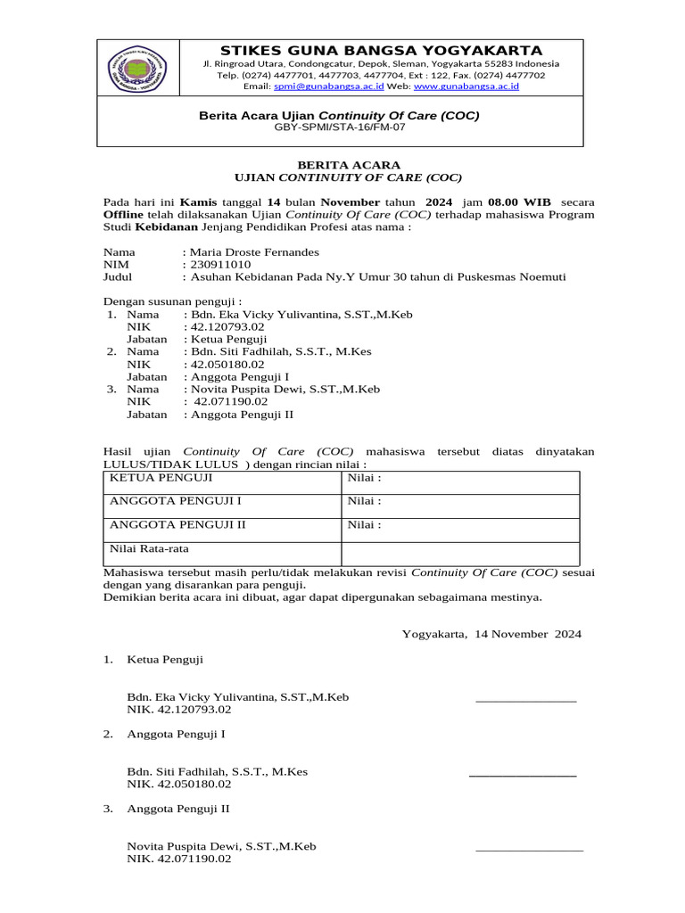 BAP COC - Maria Droste Fernandes | PDF