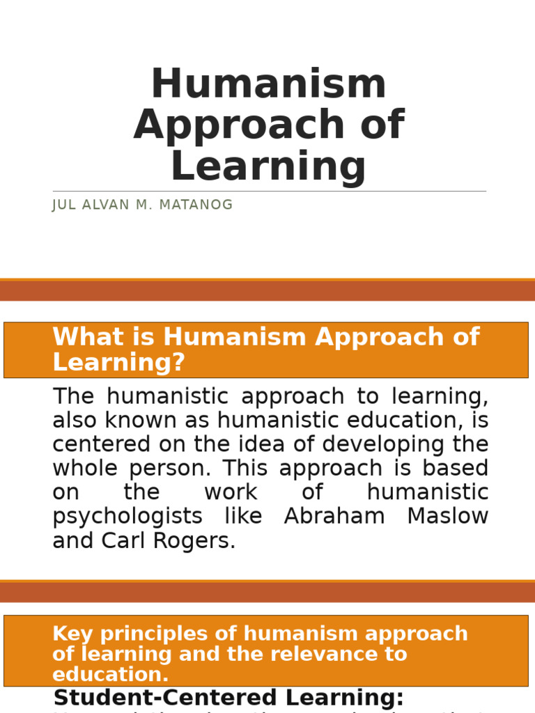 Humanism in Education: Key Principles | PDF | Humanistic Psychology ...