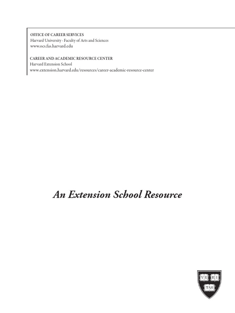 Harvard Resumes & Cover Letters Guide | PDF | Financial Analyst