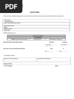 New Leave Form 07 May 2025 | PDF
