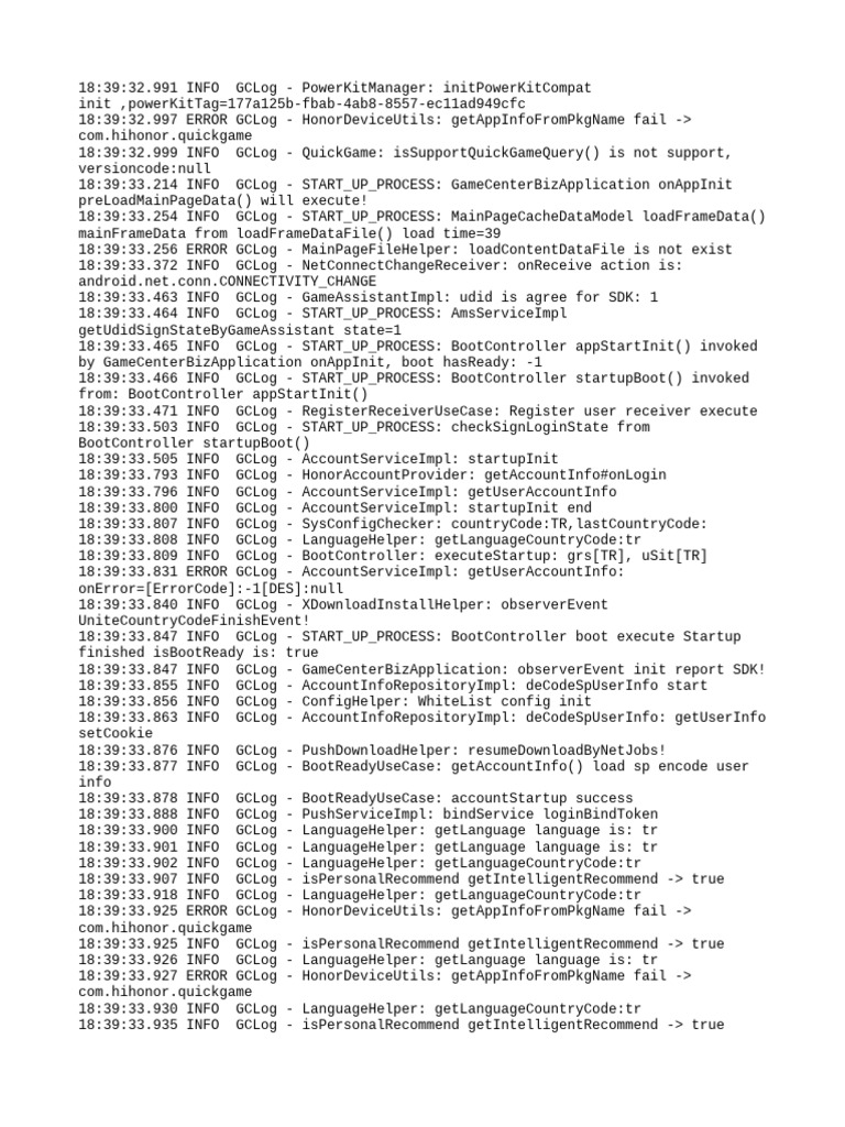 Honor Device App Initialization Log | PDF | Application Layer Protocols ...