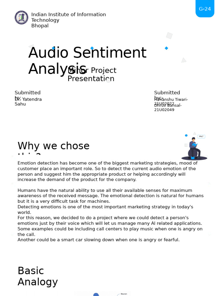 Minor Project G-24 (Audio Sentiment Analysis) | PDF | Statistical Classification | Artificial ...