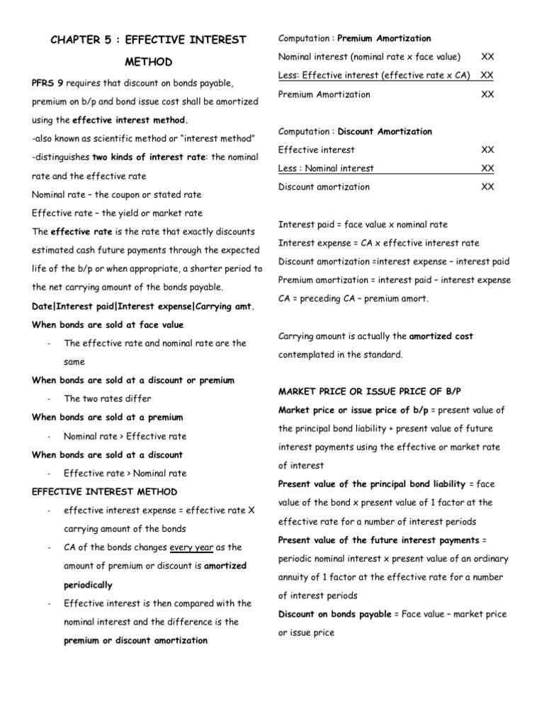 CHAPTER 5 Effective Interest Method | PDF