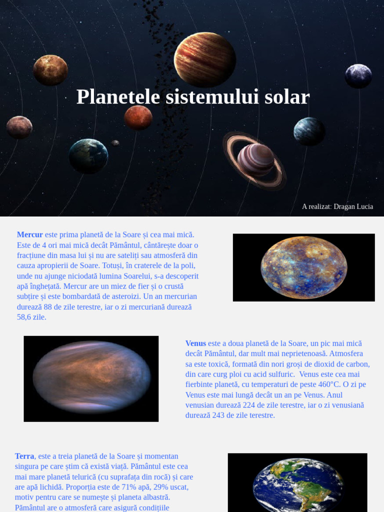 Planetele Sistemului Solar | PDF