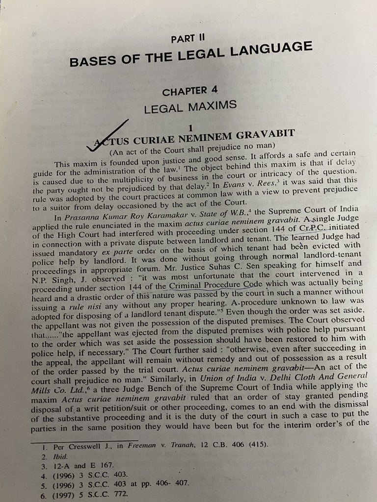 Legal Maxims With Explanation | PDF