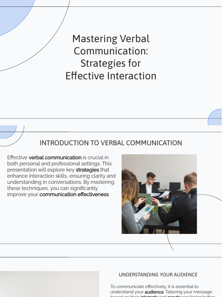 Slidesgo Mastering Verbal Communication Strategies For Effective Interaction 20241116105317ryyg ...
