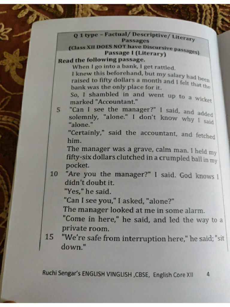 Eng Resource Book-Passage Questions | PDF