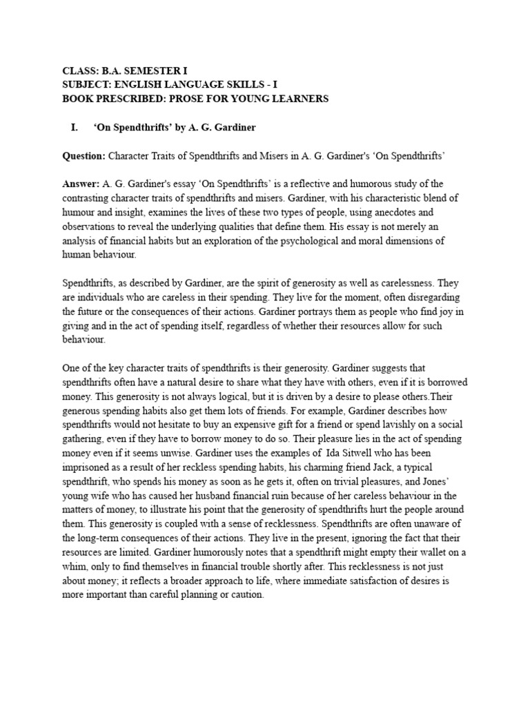 Prose For Young Learners Chapter-Wise Notes | PDF | Human Rights ...