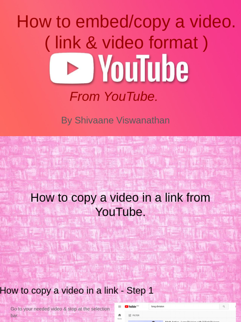 How to Copy YouTube Video Links | PDF