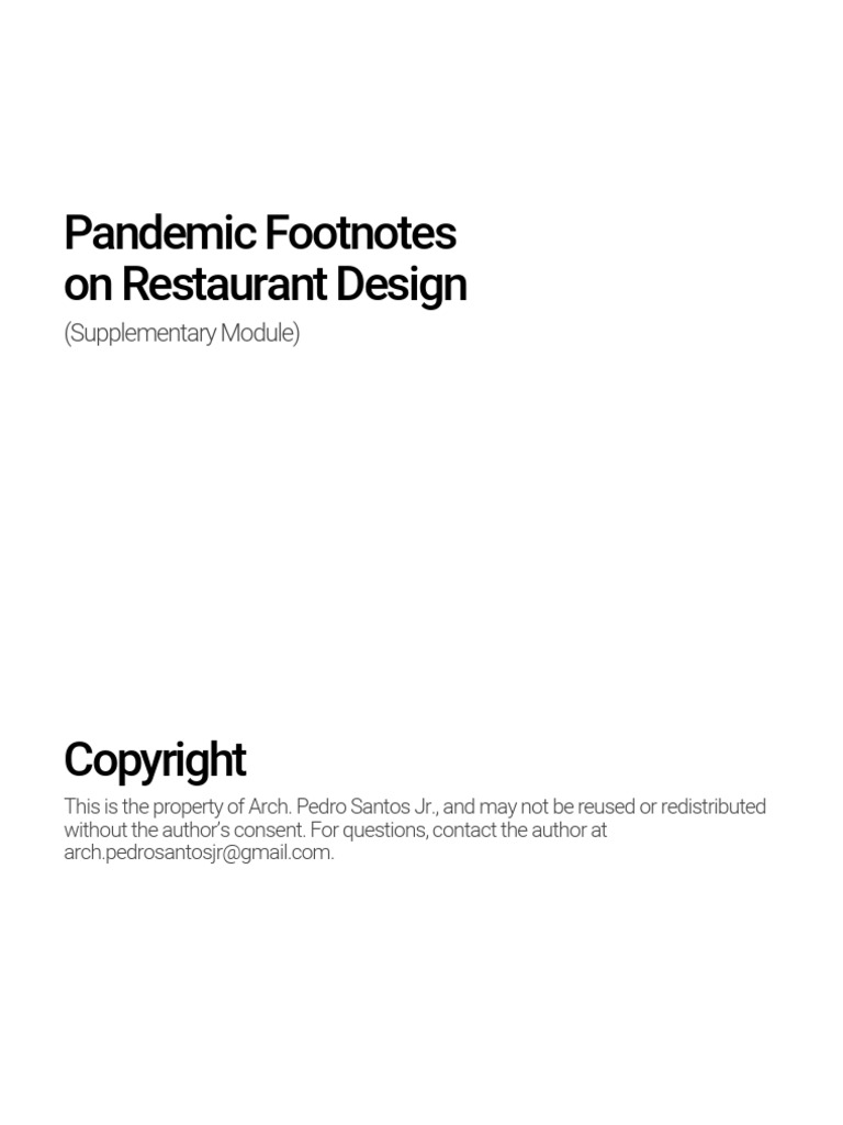 Restaurant Pandemic Footnotes | PDF | Restaurants | Menu