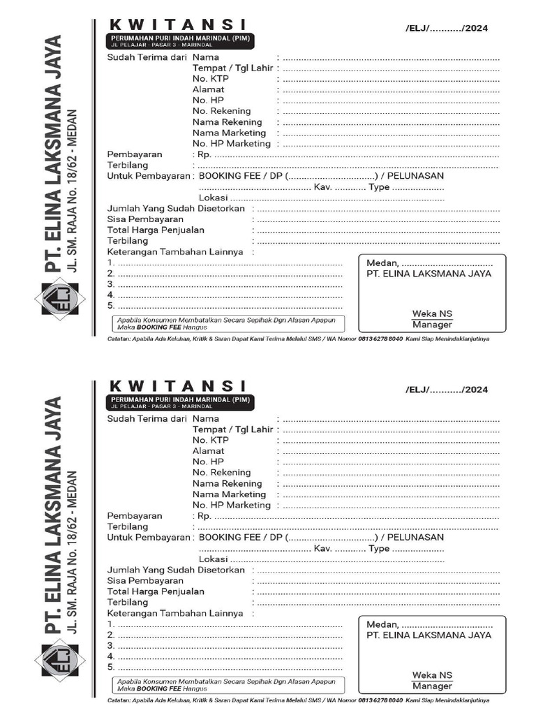 Kwitansi Elj | PDF