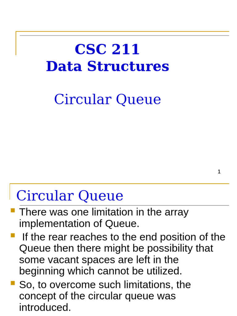 Circular Queue Dsa | PDF | Queue (Abstract Data Type) | Computing