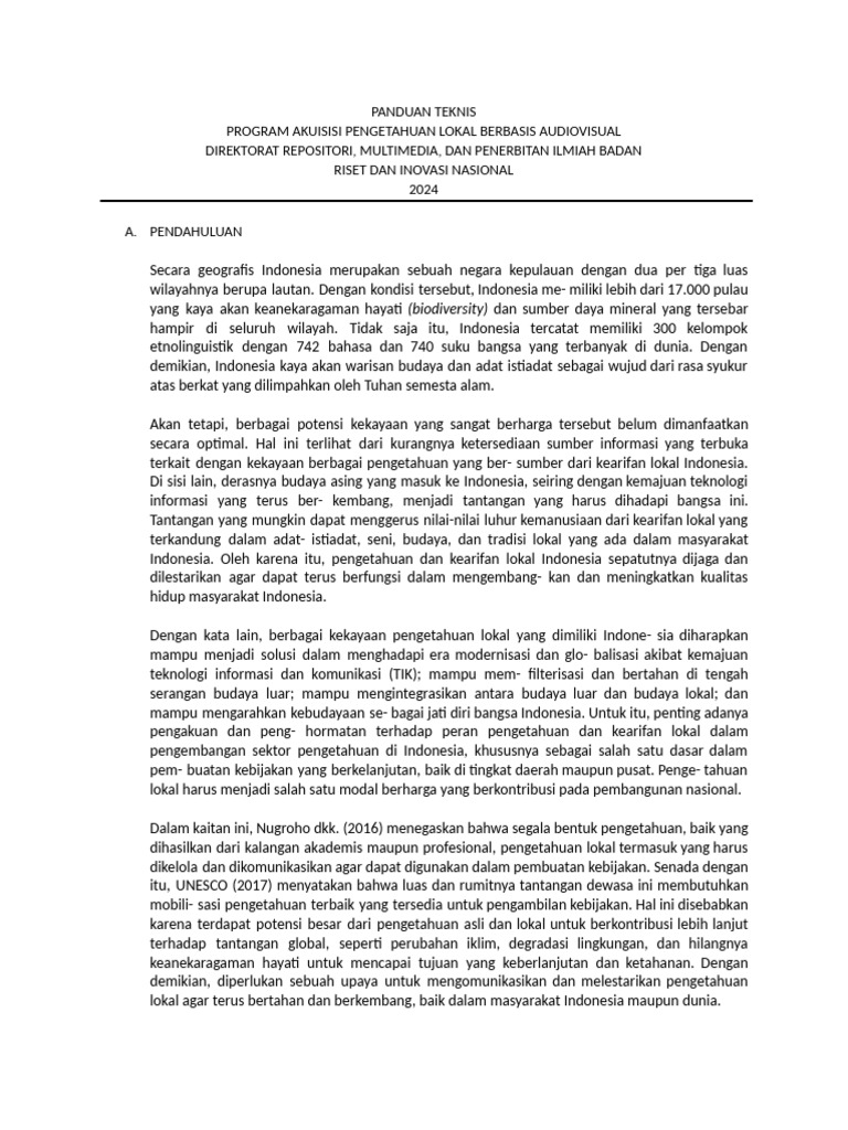 APL 2024 - Panduan Teknis Akuisisi Pengetahuan Lokal Berbasis ...