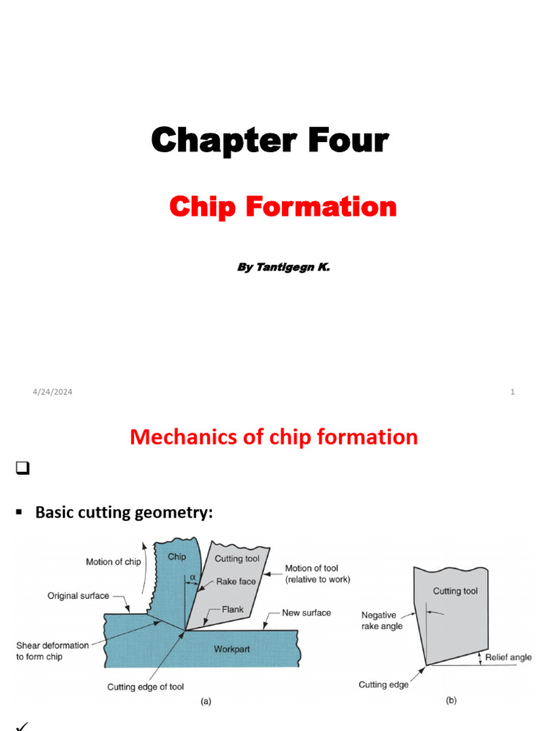 Chapter-4-Chips Formation | PDF | Machining | Friction
