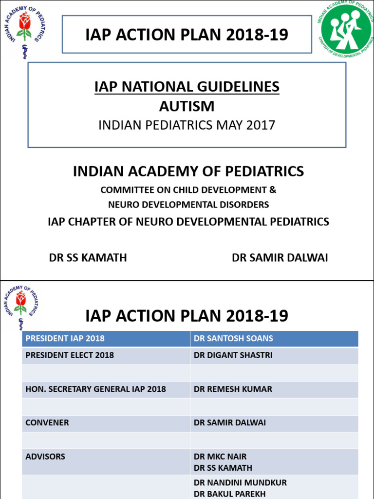 1 AUTISM IAP National Guidelines Module | PDF | Autism Spectrum ...