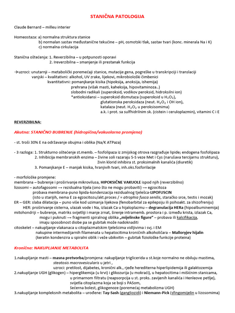 Patologija SKRIPTA | PDF