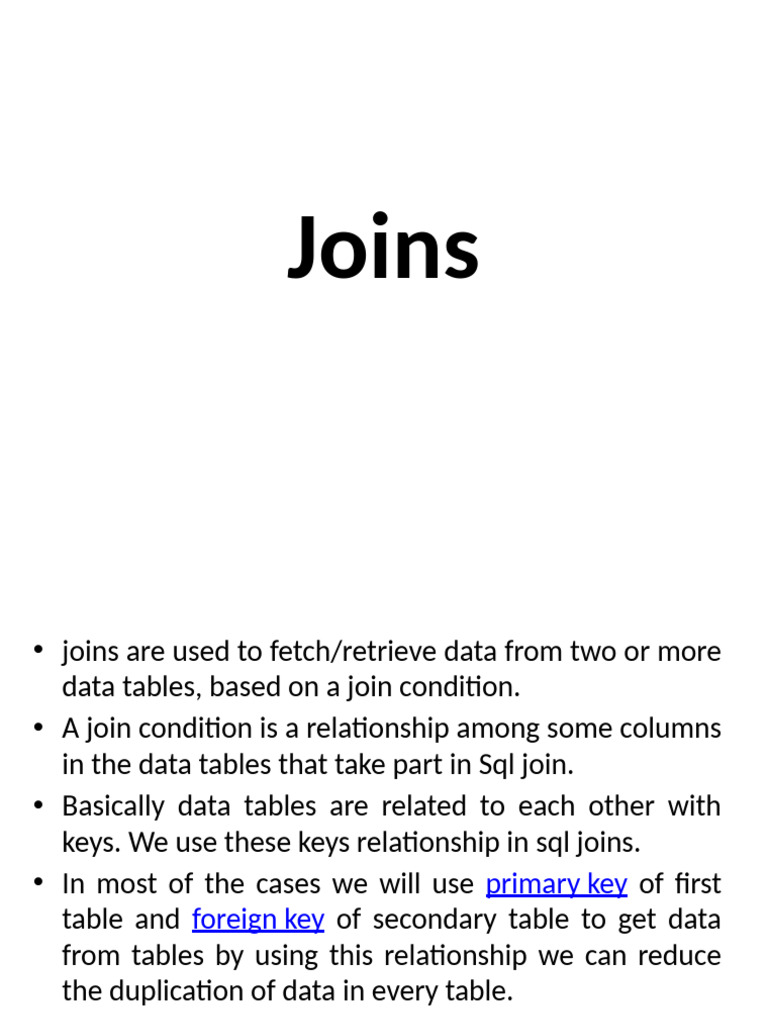 Joins | PDF | Databases | Data Management
