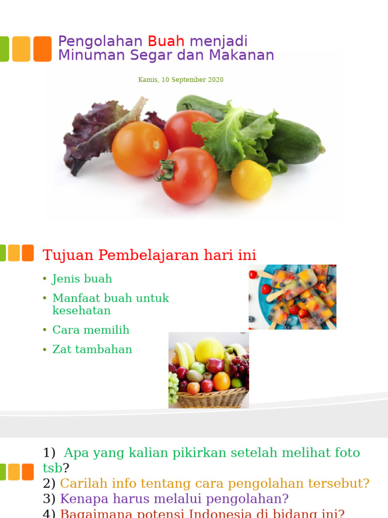 Pengolahan Buah (2 Sept 20) | PDF