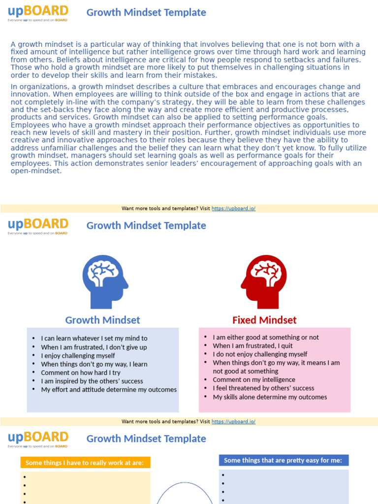 Free Growth Mindset Template PowerPoint Download | PDF | Mindset ...