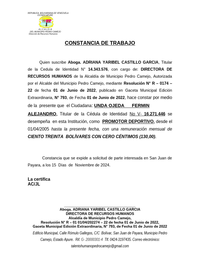 Formato Constancia | PDF