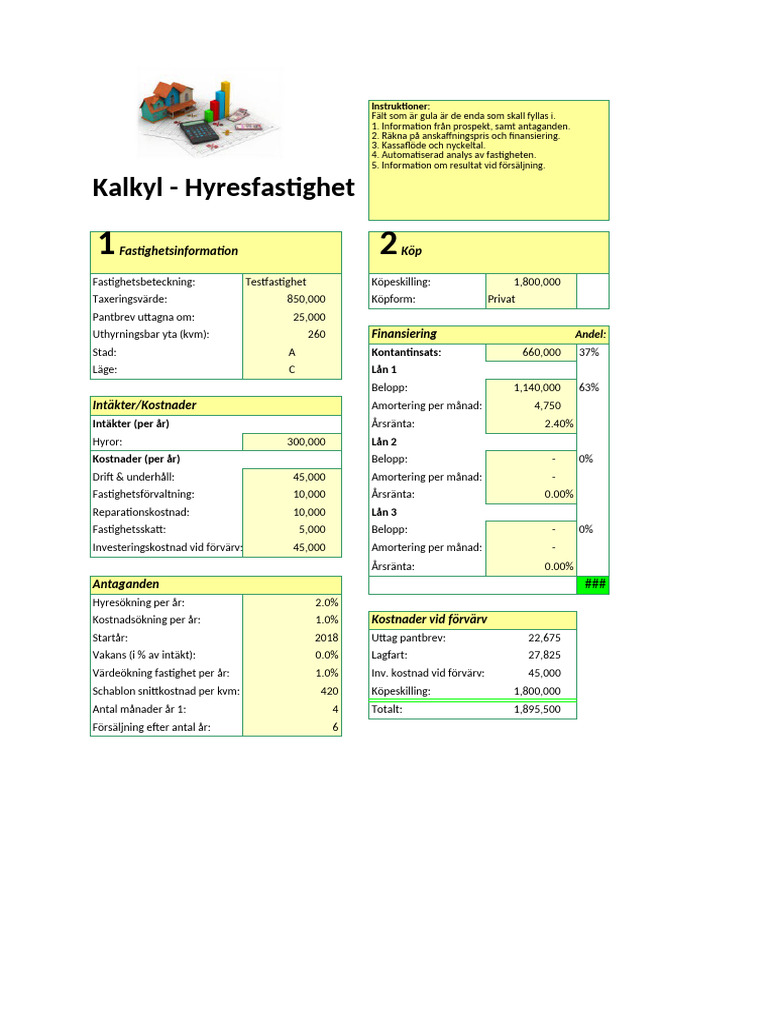 Kalkyl-Fastighet 2 | PDF
