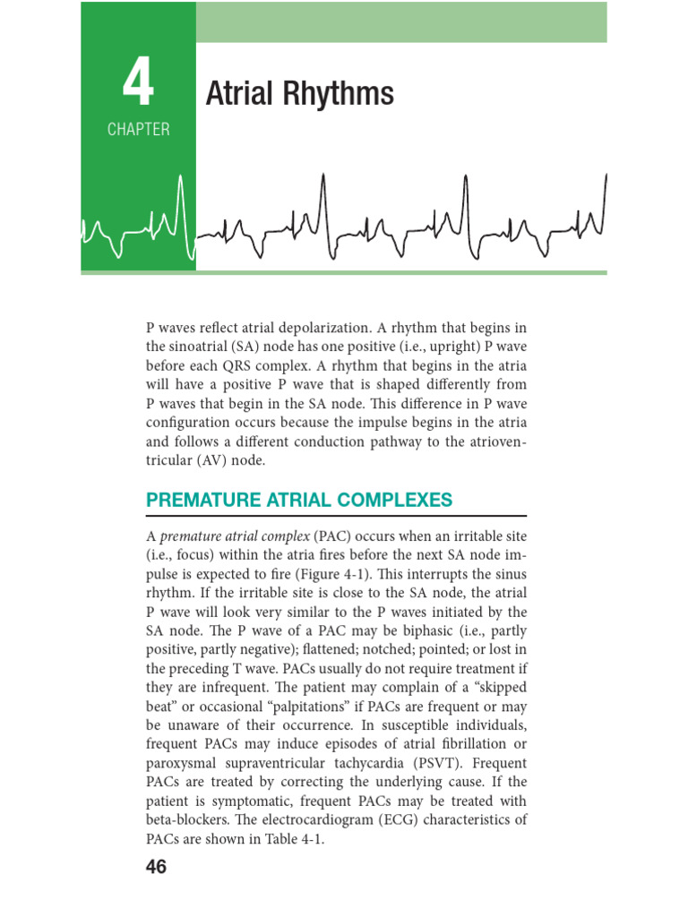 Atrial Rhythms - Pocket Reference For ECGs Made Easy 5th | PDF ...