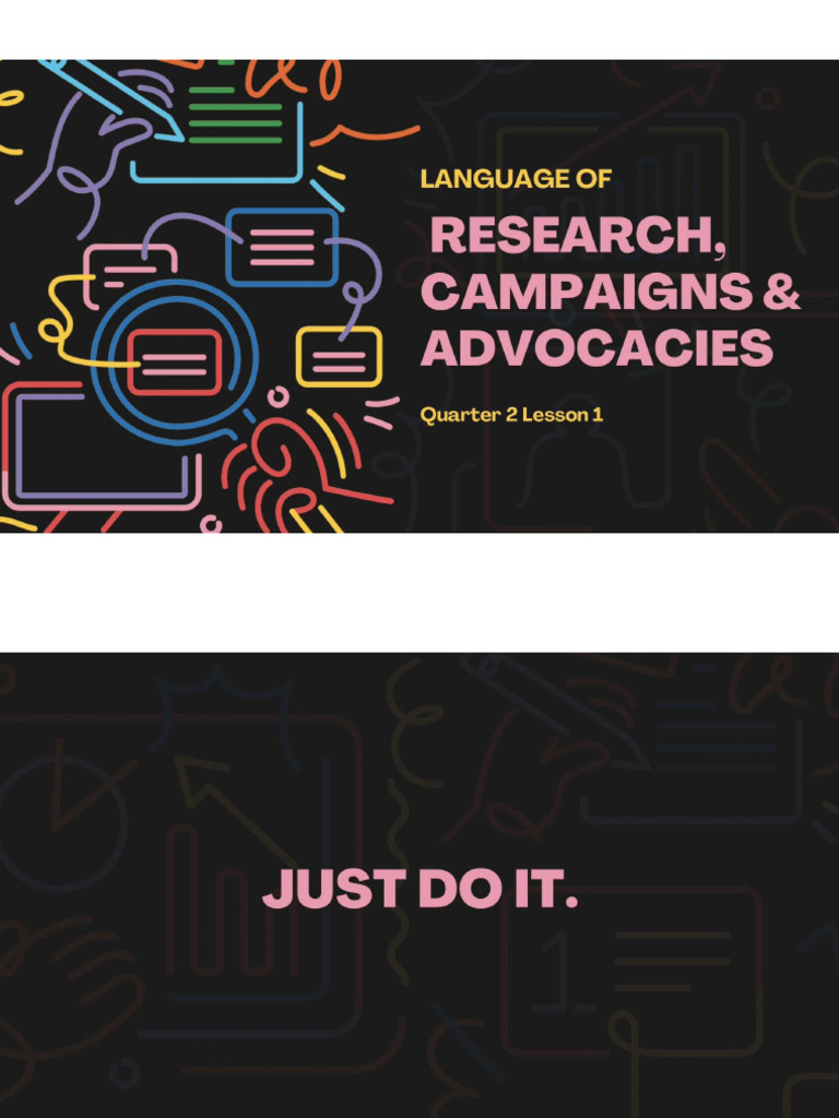 Q2 Lesson 1 Language of Research Campaigns and Advocacies | PDF