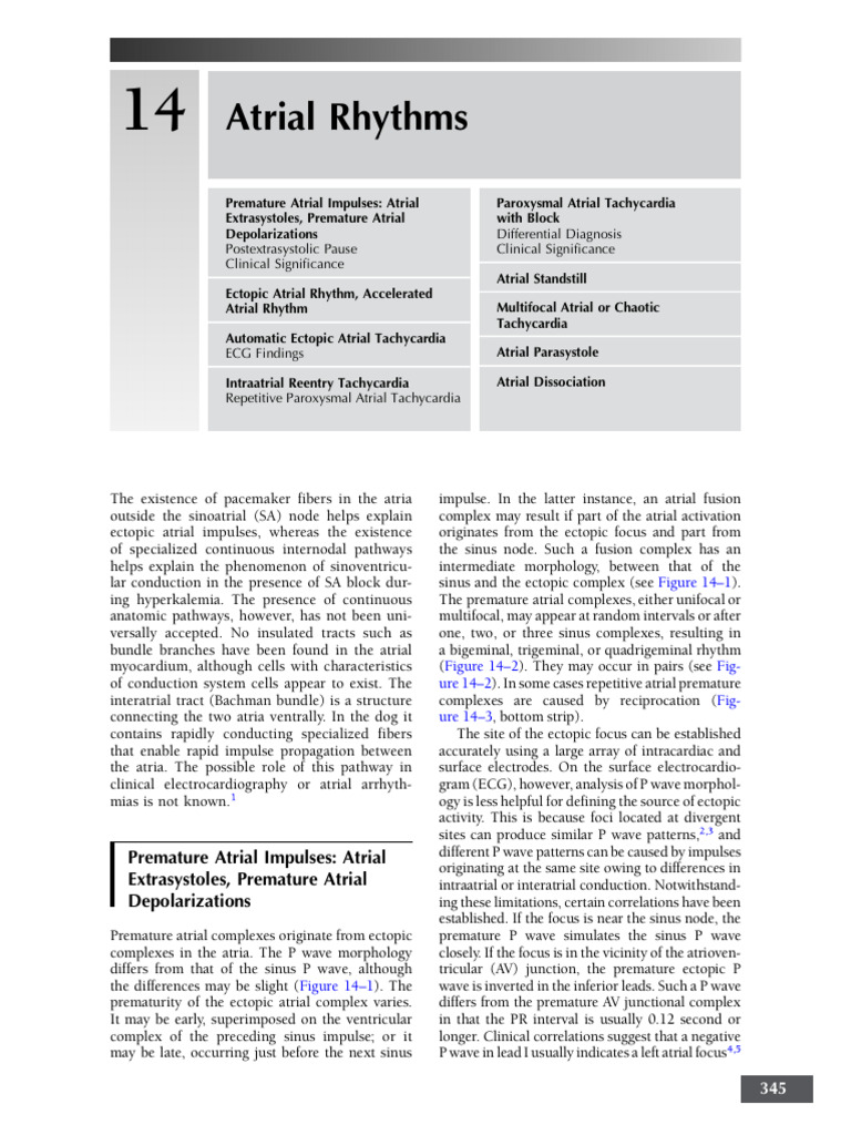 Atrial Rhythms - Chou's ECG in Clinical Practice | PDF | Electrocardiography | Atrium (Heart)