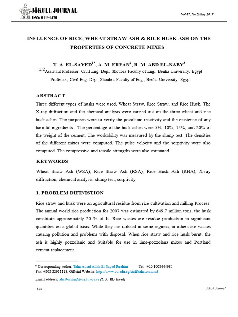 TAHA AWAD ALLAH EL-SAYED IBRAHIM - Paper - 14 | PDF | Concrete | Cement