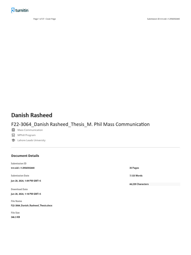 F22-3064 Danish Rasheed Thesis AI | PDF | Agriculture | Sustainable Agriculture