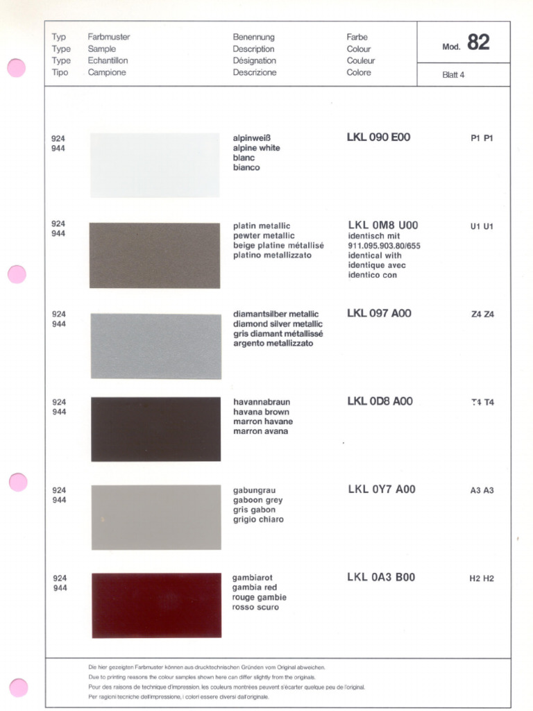 944 (1982) - Color Charts Paint Colors | PDF