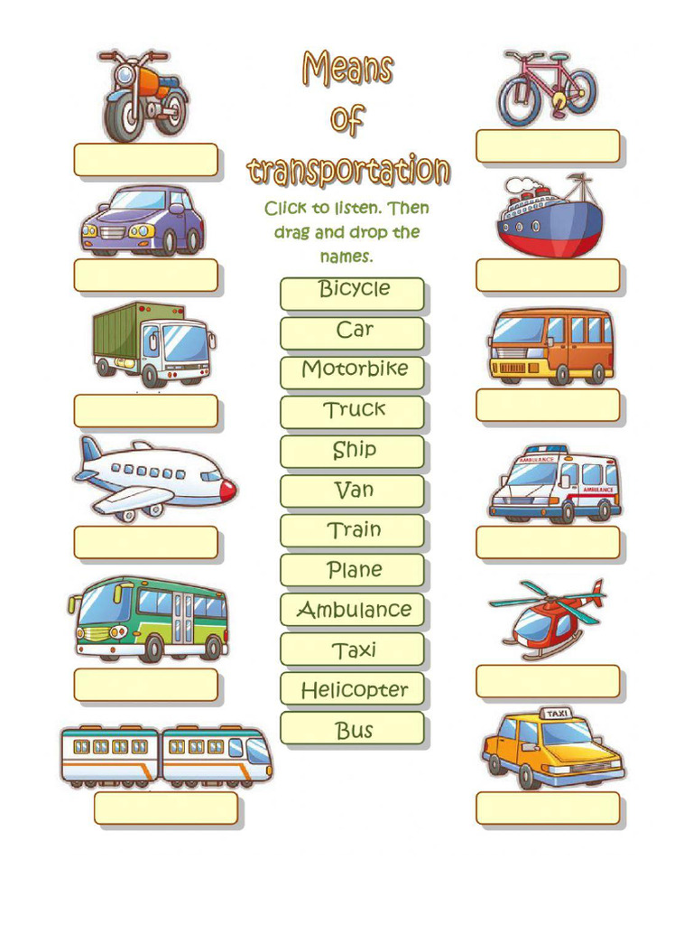 Transportation 4º Primaria | PDF