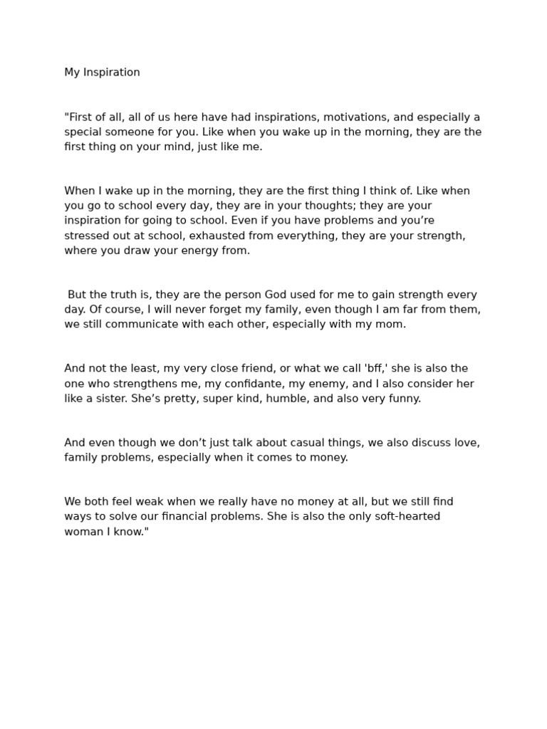 My Inspiration | PDF