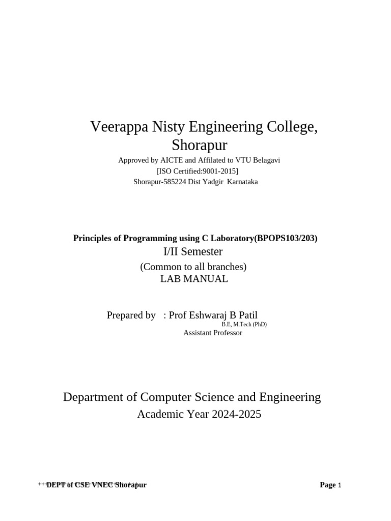 FINAL POP MANUAL by Eshwaraj | PDF | Computer Science | Software ...