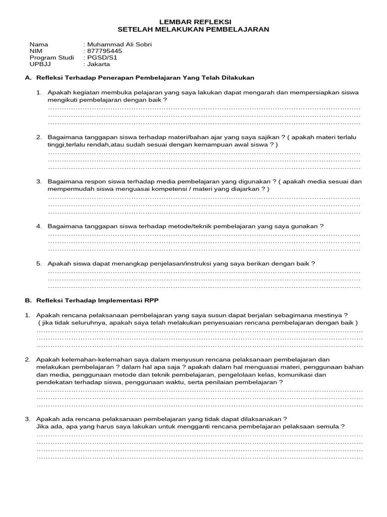 Lembar Penilaian RPP | PDF | Karier & Perkembangan | Seni