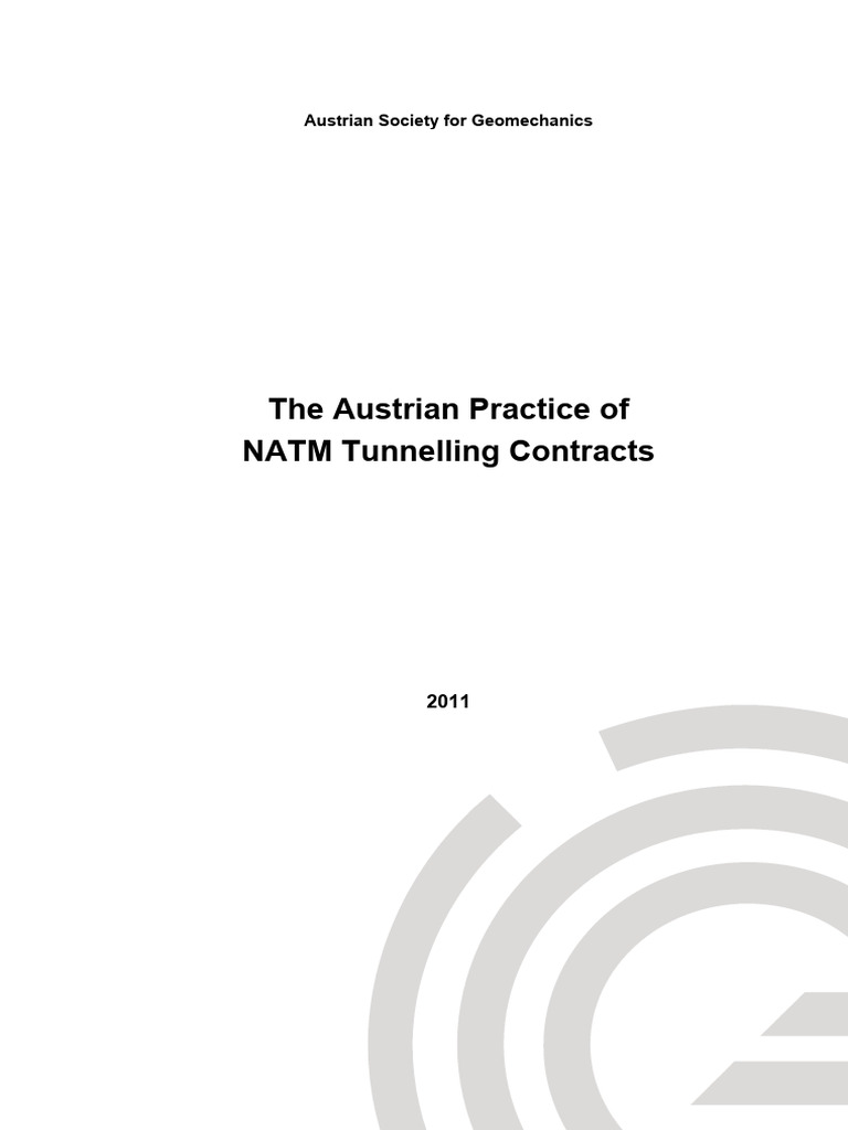 Austrian Practice of Natm Tunnelling Contracts | PDF | Tunnel | Matrix ...