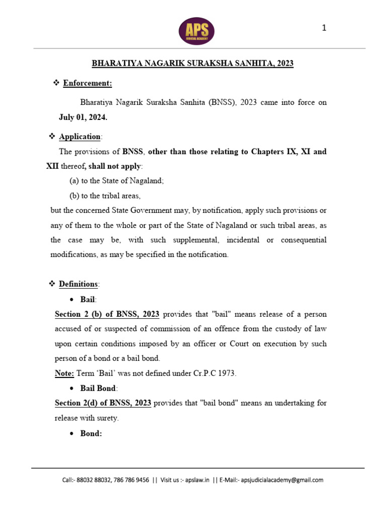 BNSS Notes (Introduction) 20240904051837 | PDF