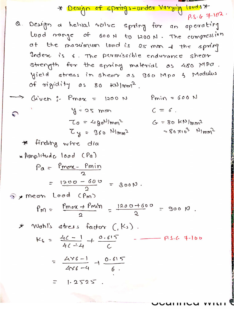 Design of Spring - Static Approach | PDF