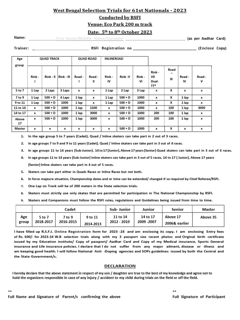 wb entry form 2023 | PDF