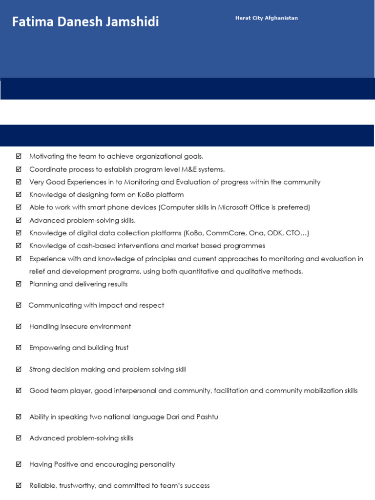 Fatema Danesh Surveyor CV | PDF