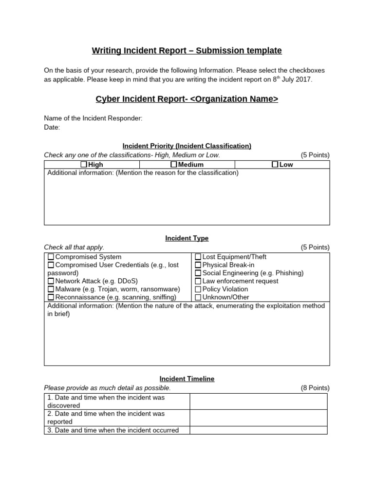 Cybersecurity Writing+Incident+Reports+-+Submission | PDF | Ransomware | Security